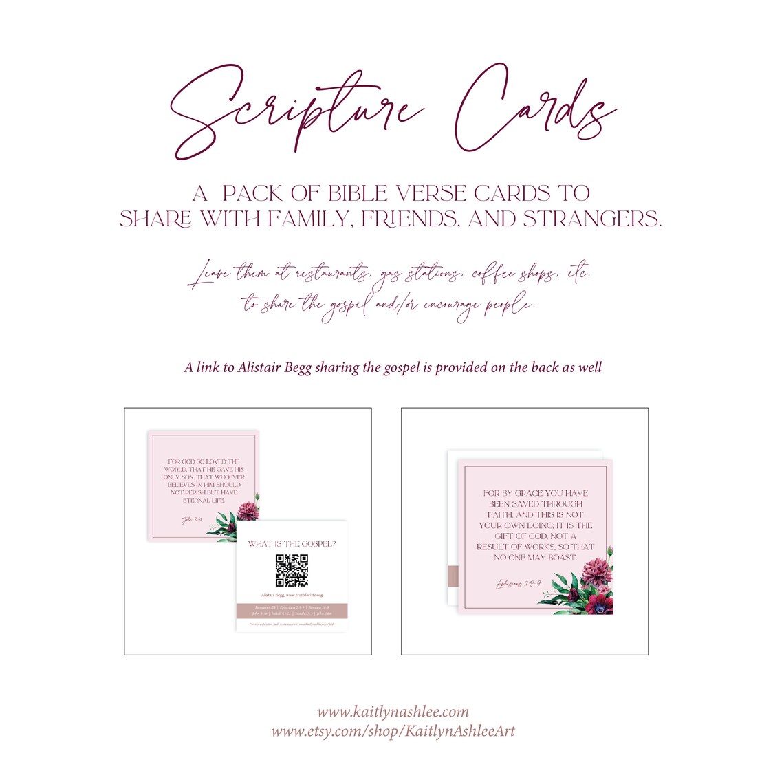 Sharing Scripture Cards Gospel Tracts - Etsy