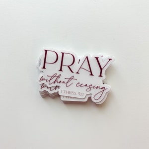 Pray Without Ceasing (transparent Background) Sticker - Etsy