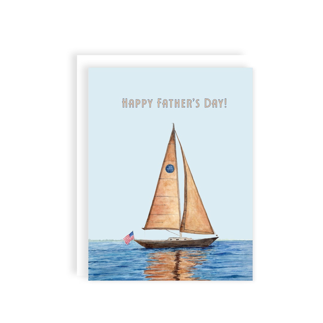 Sailboat Father's Day Card - Etsy