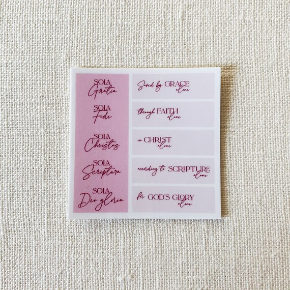 5 Solas Sticker - Etsy