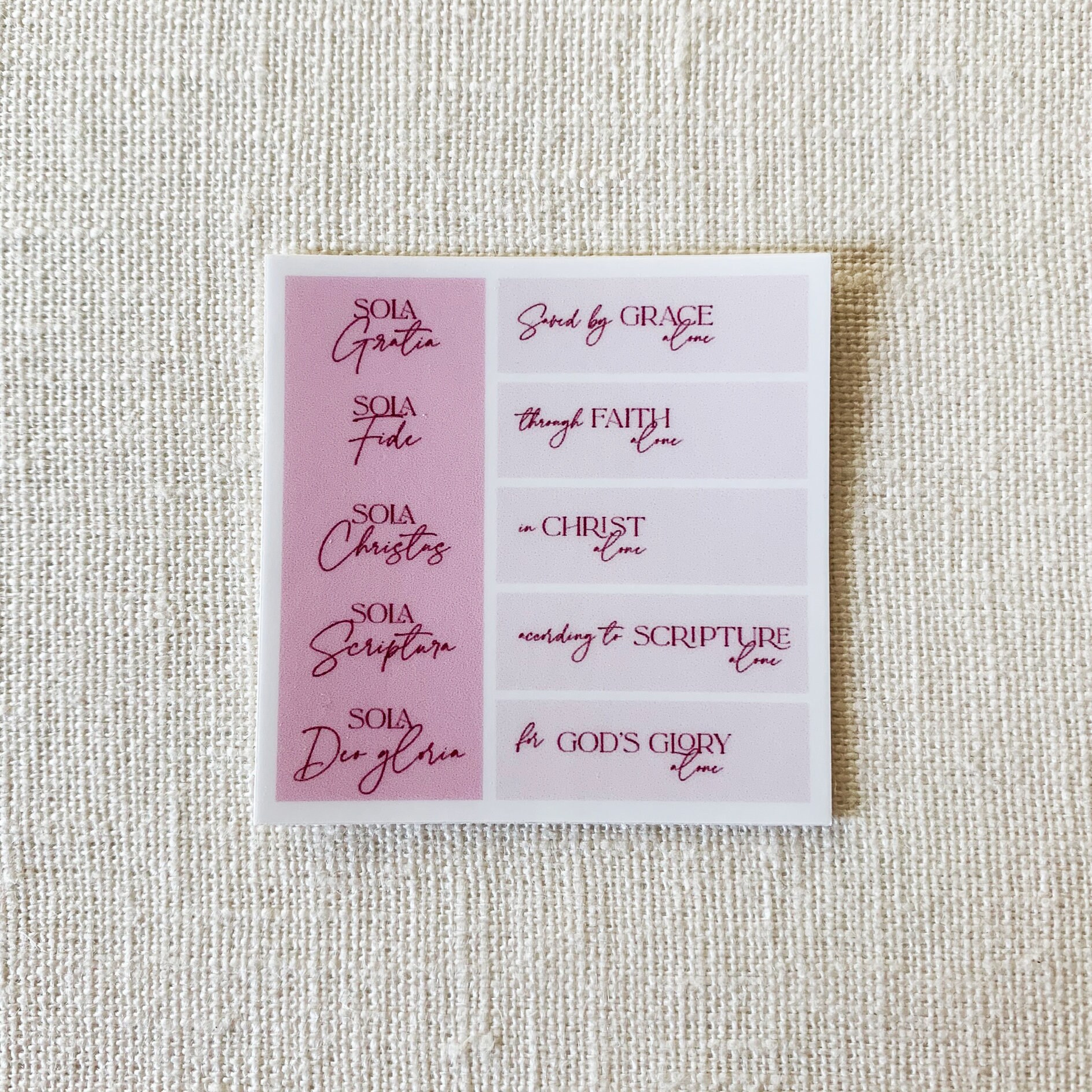 5 Solas Sticker - Etsy