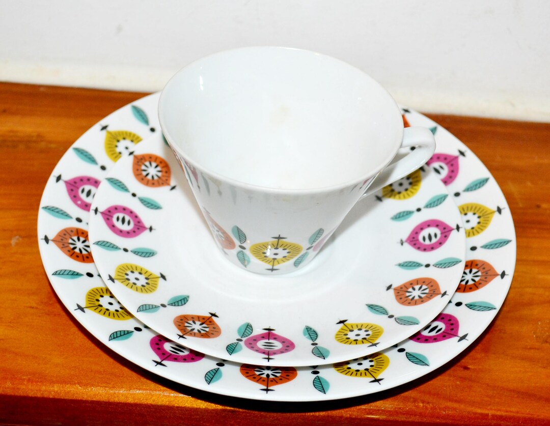 1970s Vintage Porcelain Dinnerware Set by Schirnding Retro Mid Century ...