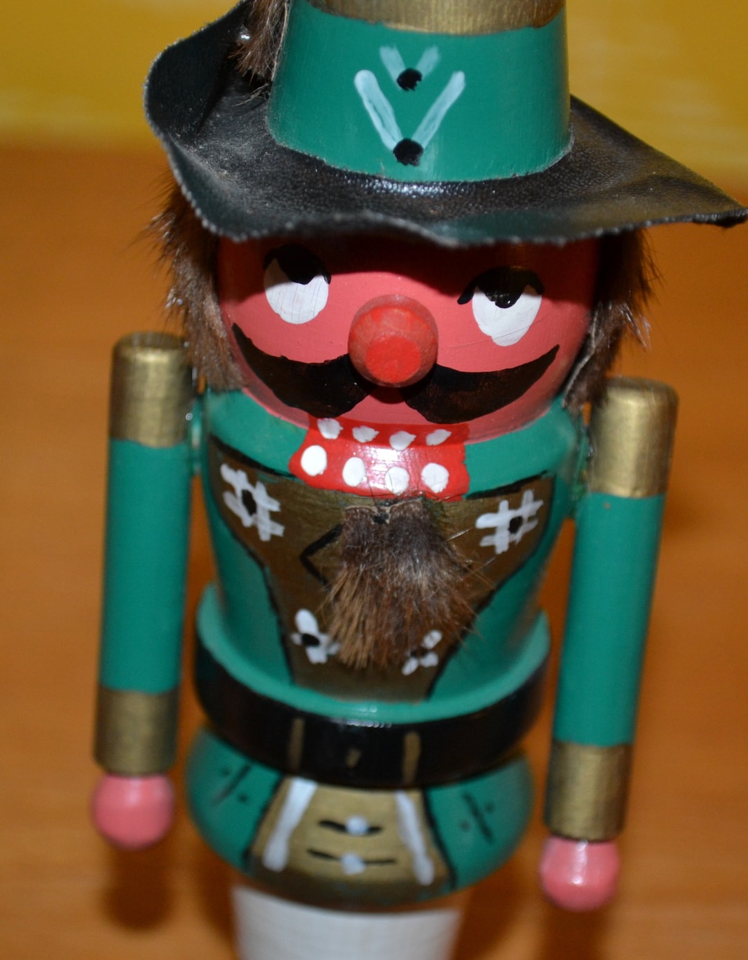 Vintage Christmas Smoker Hunter 70s Wood Light Blue Retro Santa ...