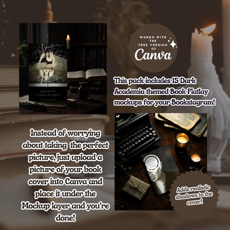 15 Dark Academia Book Cover Mockups - Etsy