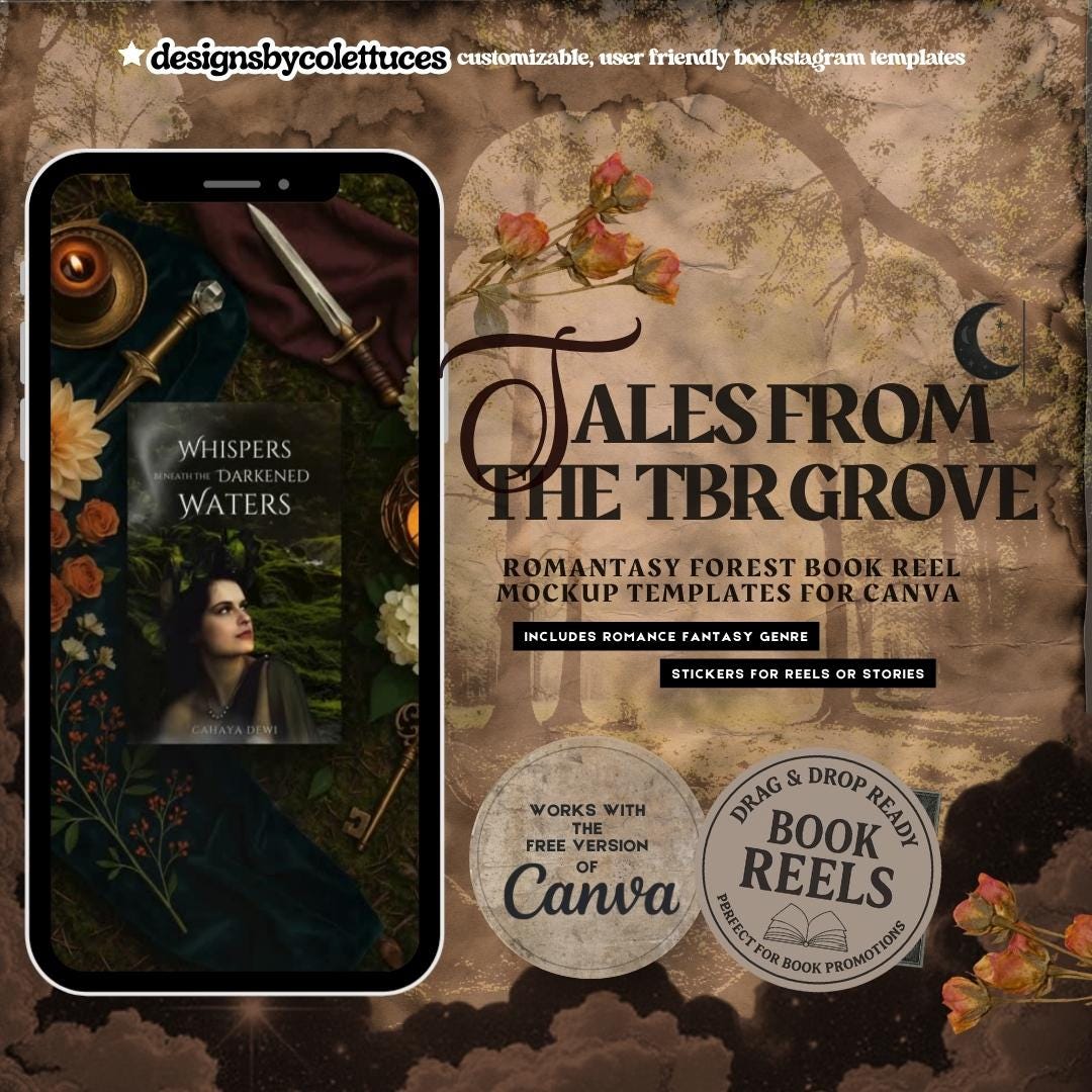 Romantasy Book Reel Mockup Templates: Forest Video Backgrounds (canva ...