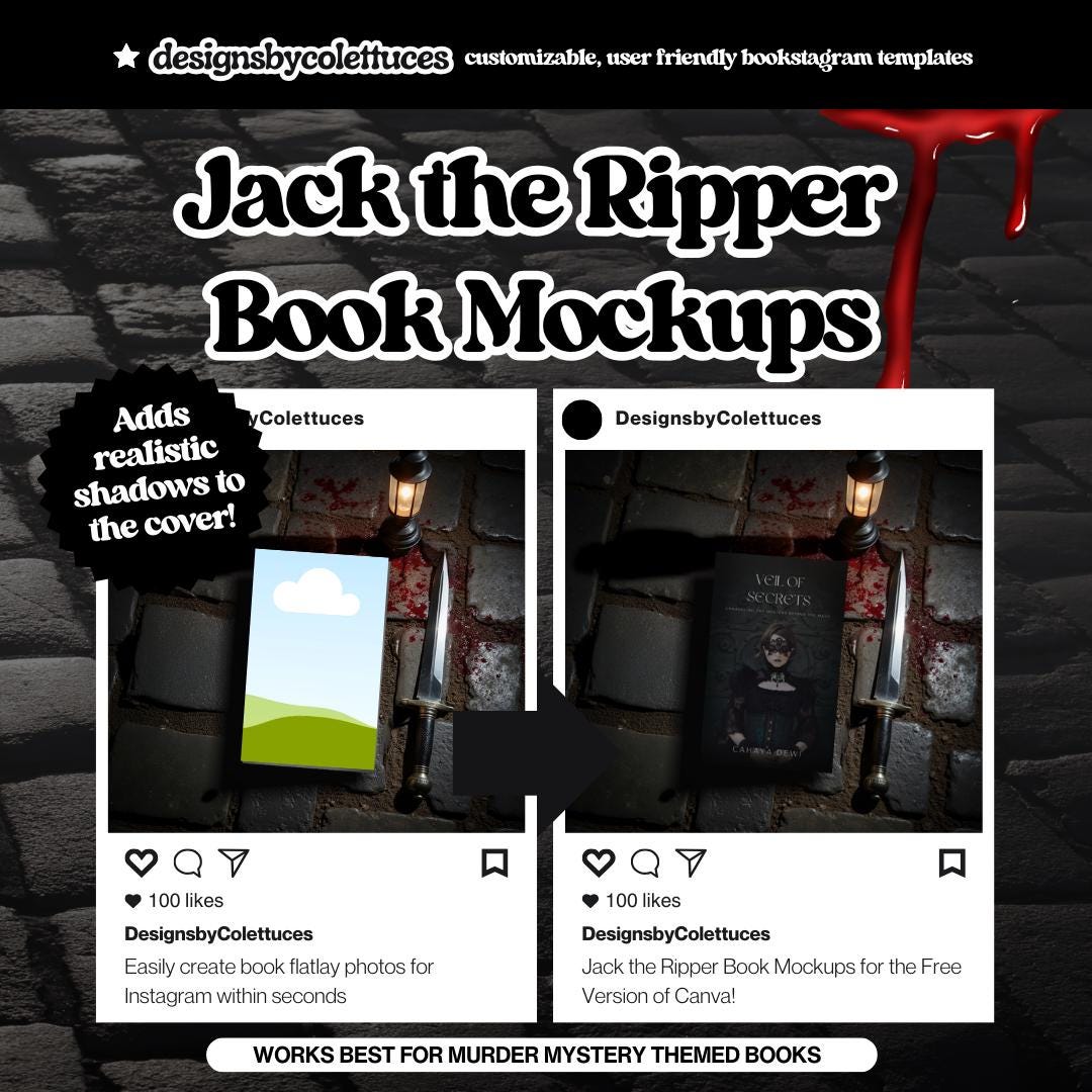 15 Jack the Ripper Book Cover Mockups Realistic Book Mockup Templates ...