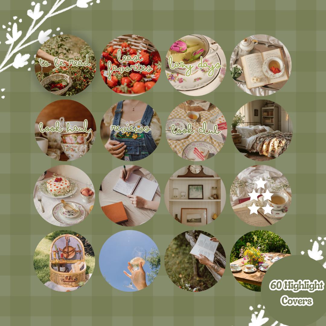 Cottagecore Canva Bookstagram Templates, Designsbycolettuces - Etsy
