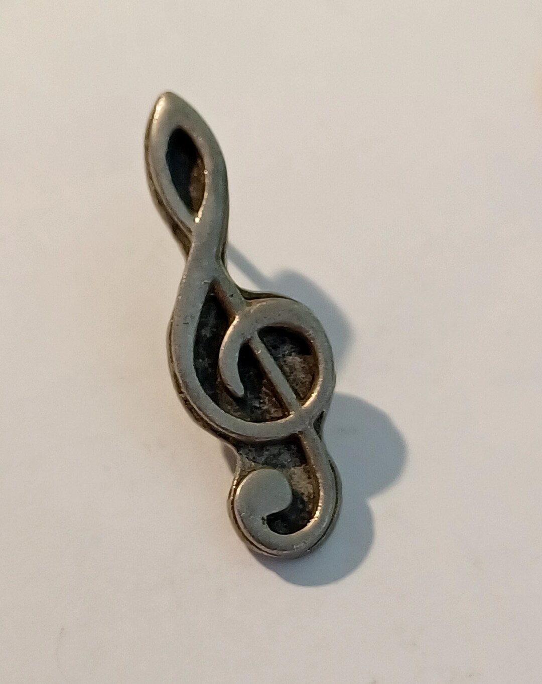 Treble Clef Silver Pewter Tone Lapel Hat Tie Pin Souvenir 1789 - Etsy
