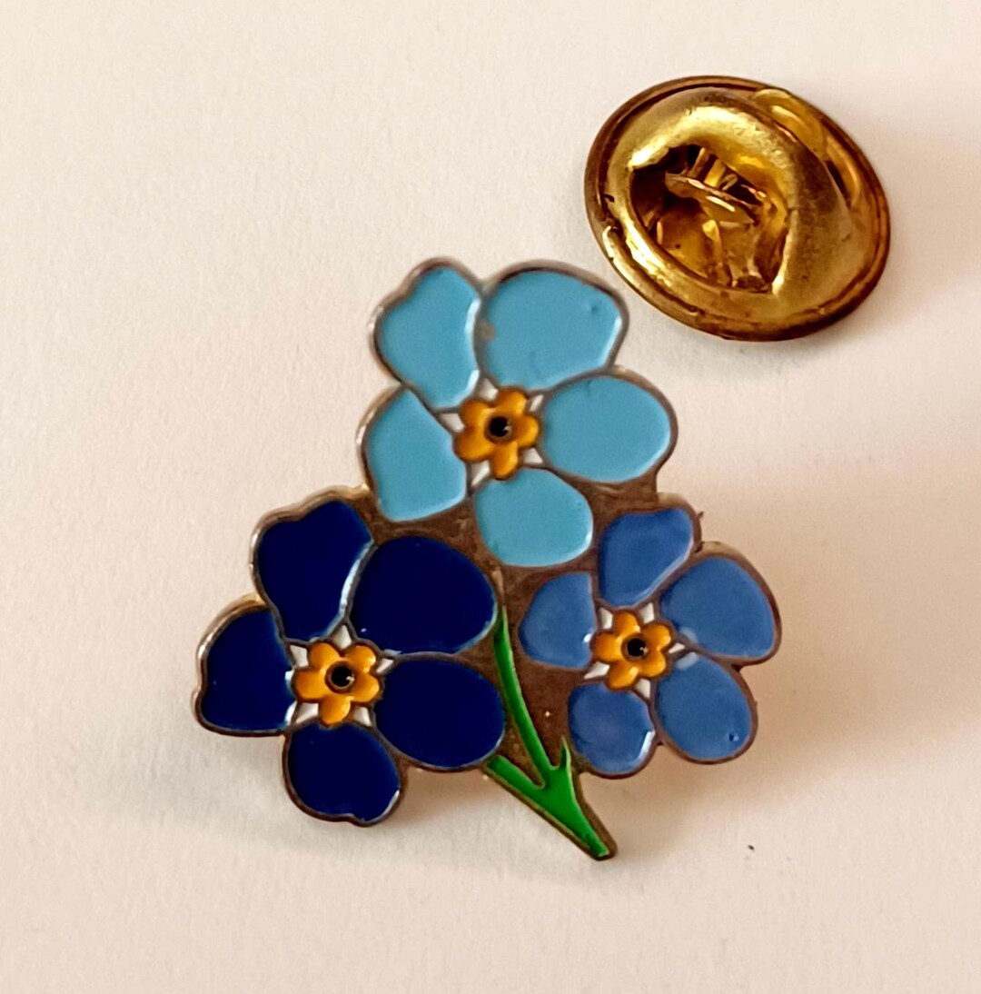 Vintage Blue Forget Me Nots Bouquet Lapel Hat Tie Pin Souvenir 1071 - Etsy