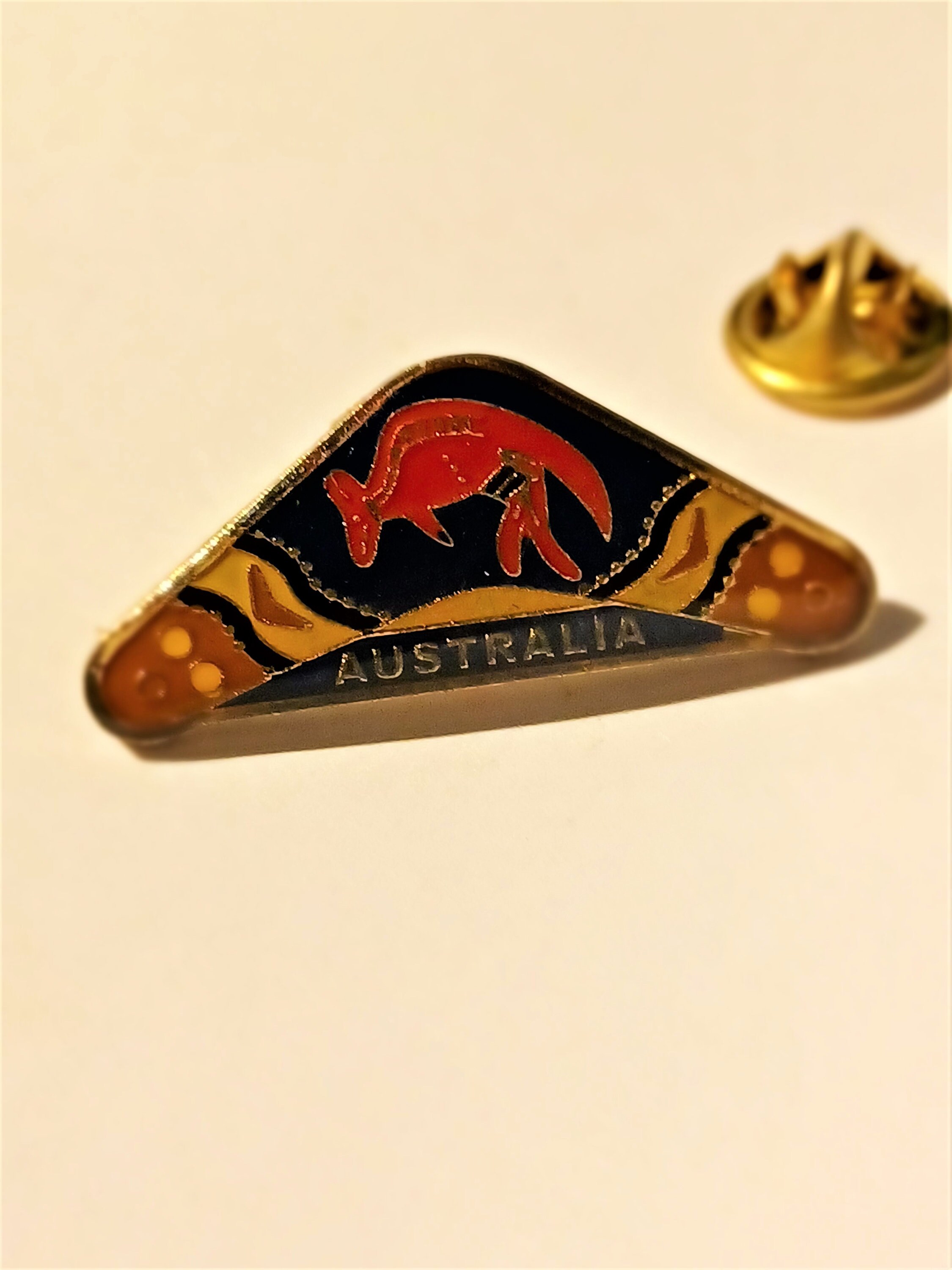 Vintage Boomerang Shaped Kangaroo Lapel Hat Tie Pin Souvenir - Etsy