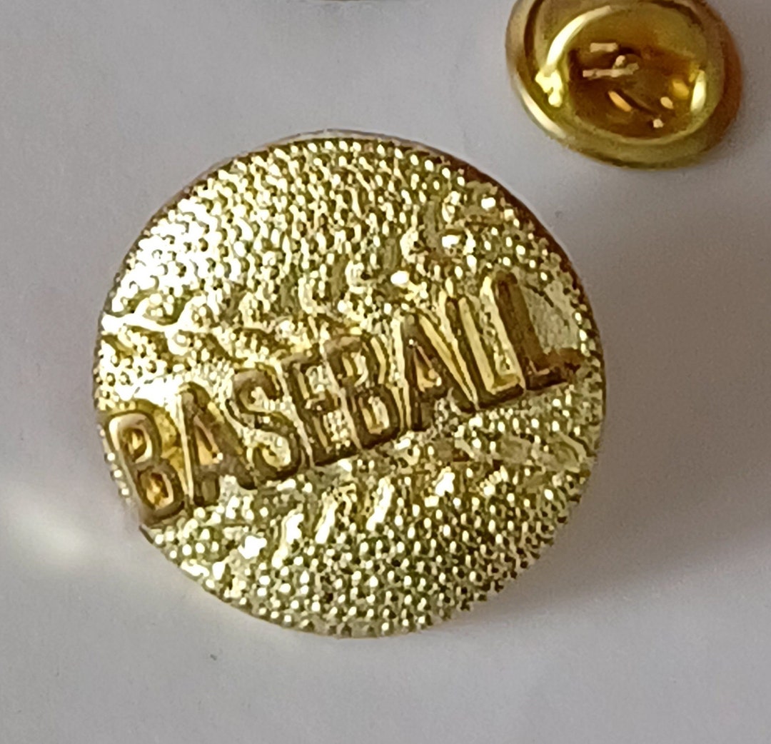 Baseball Gold Tone Ball Shaped Round Lapel Hat Tie Pin Souvenir 1083 - Etsy