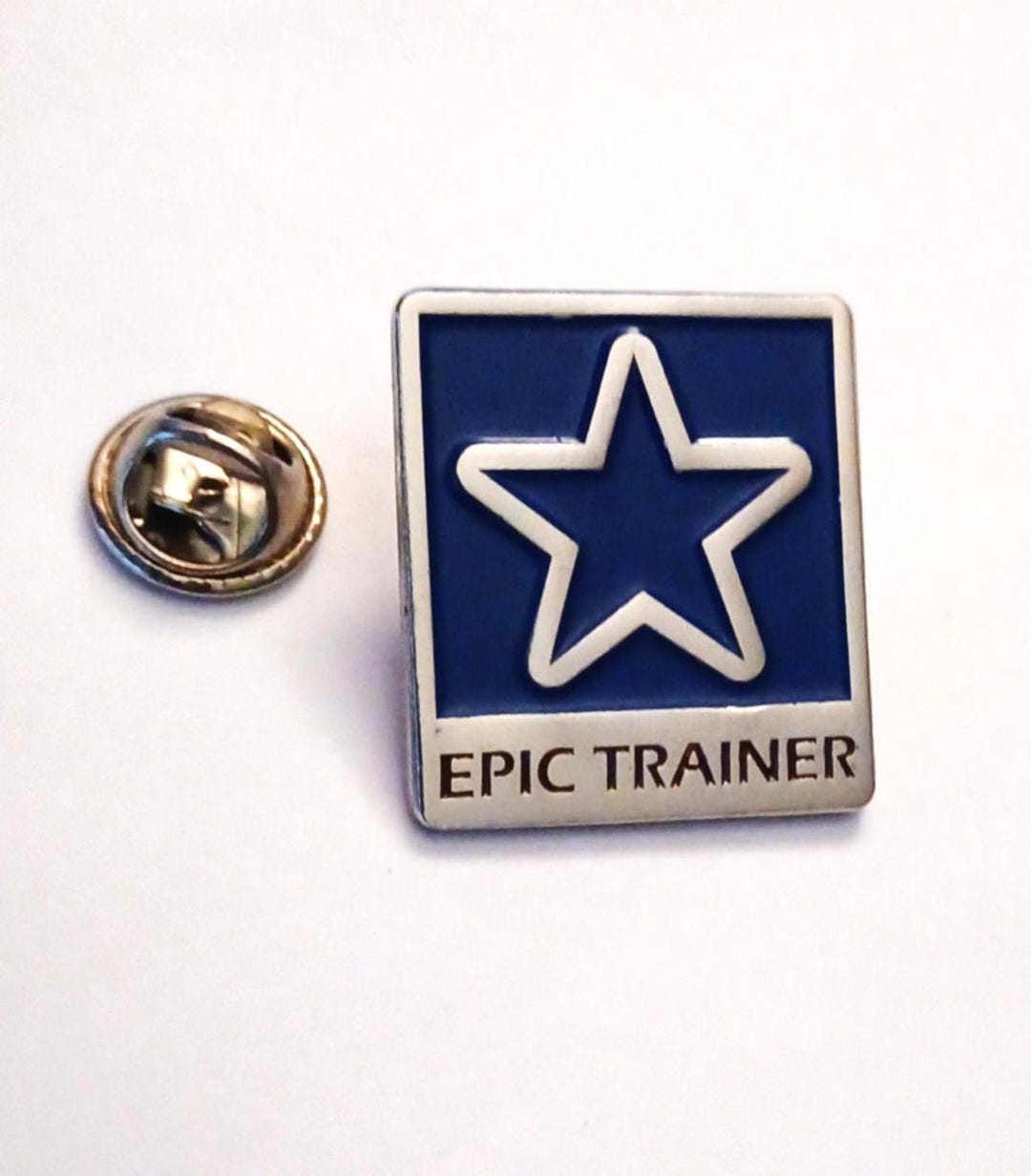 Vintage Epic Trainer Star Recognition Award Badge Lapel Hat Tie Pin ...
