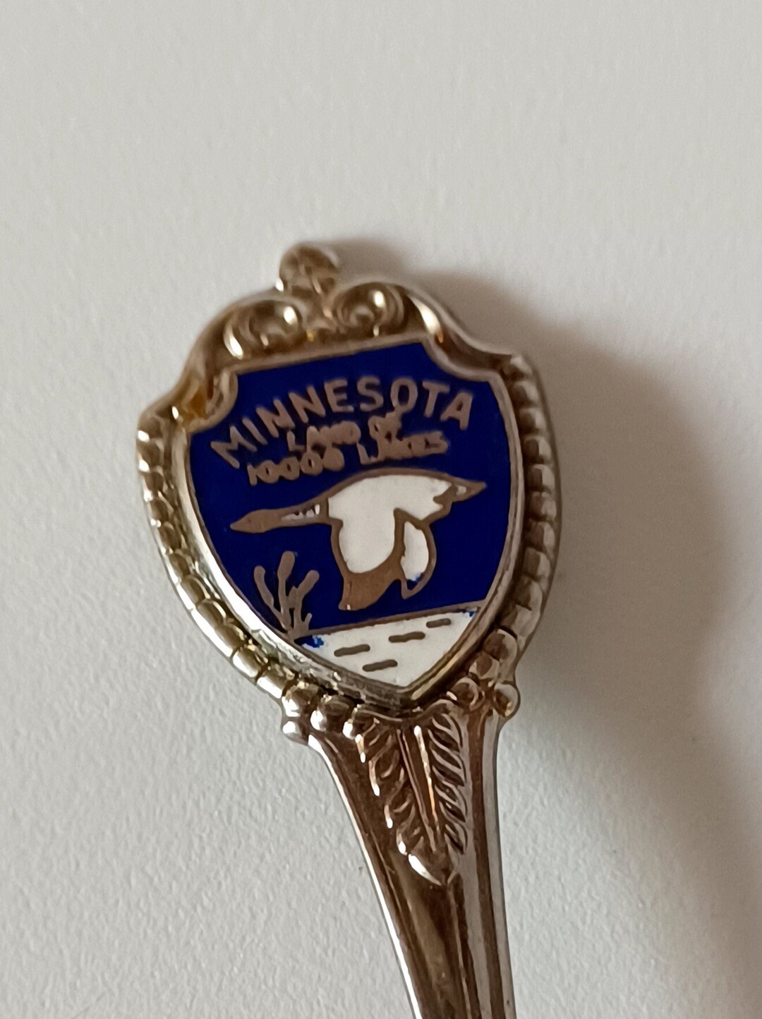 Vintage Minnesota Land of 10,000 Lakes Goose Geese Silver Collectible ...