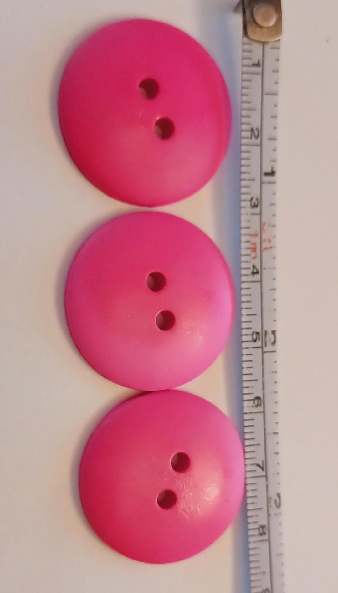 Hot Pink Fuchsia Large Plastic Resin 2 Hole Sew Through 1 Inch Buttons (3) 0008 - Etsy