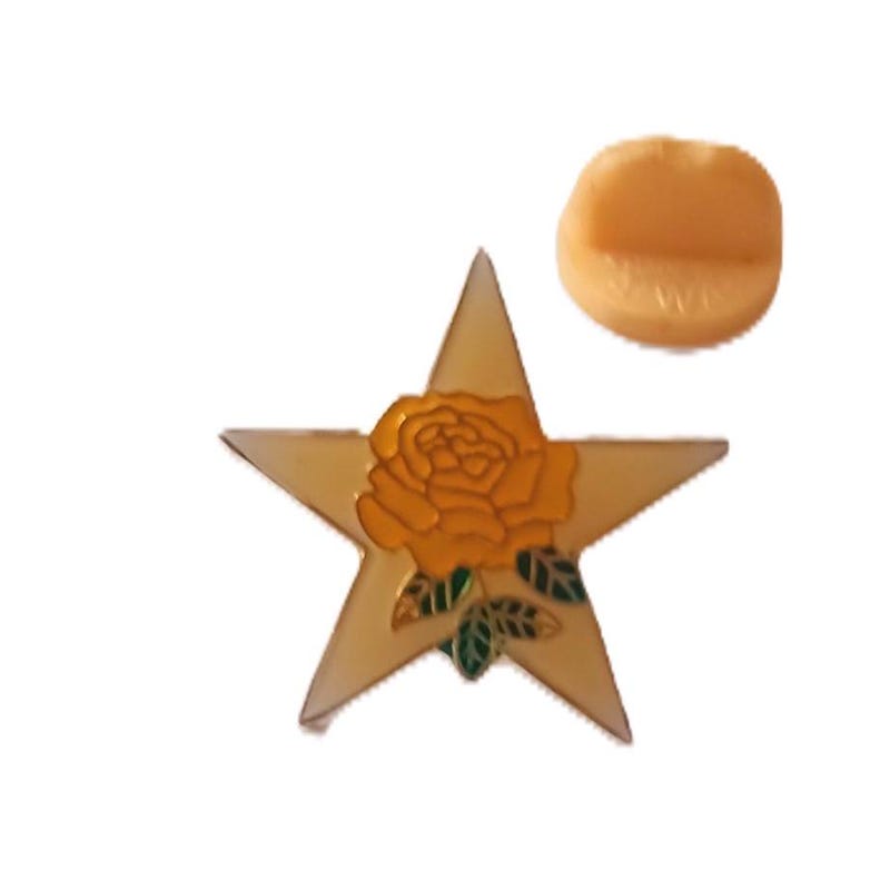 Yellow Rose Pin - Etsy