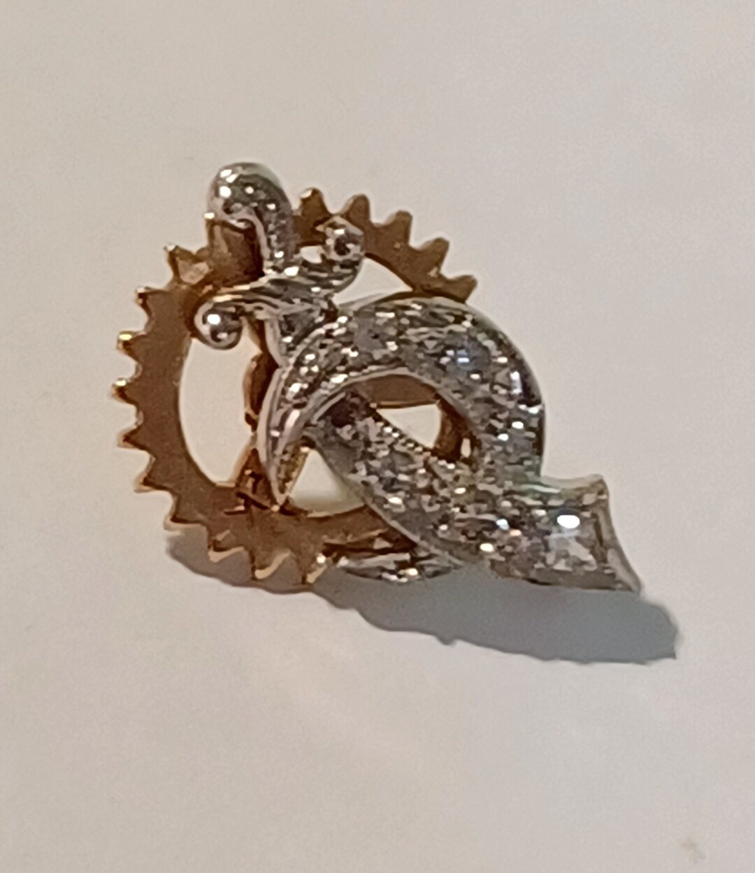 Shriner Masonic Scimitar Crescent Moon 10% Irid Plat Platinum 6 ...