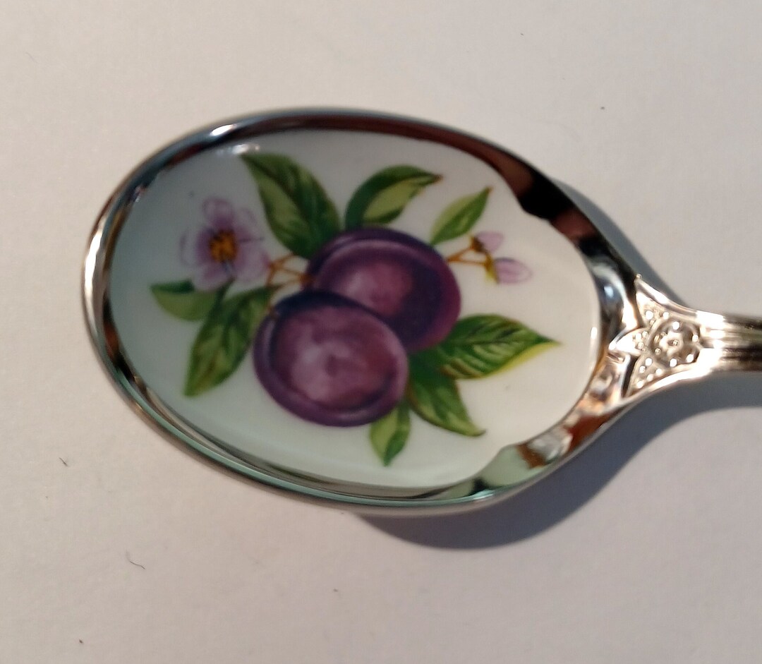 Vintage Avon Enameled Fruit Spoon Plums Collectible Souvenir Spoon - Etsy