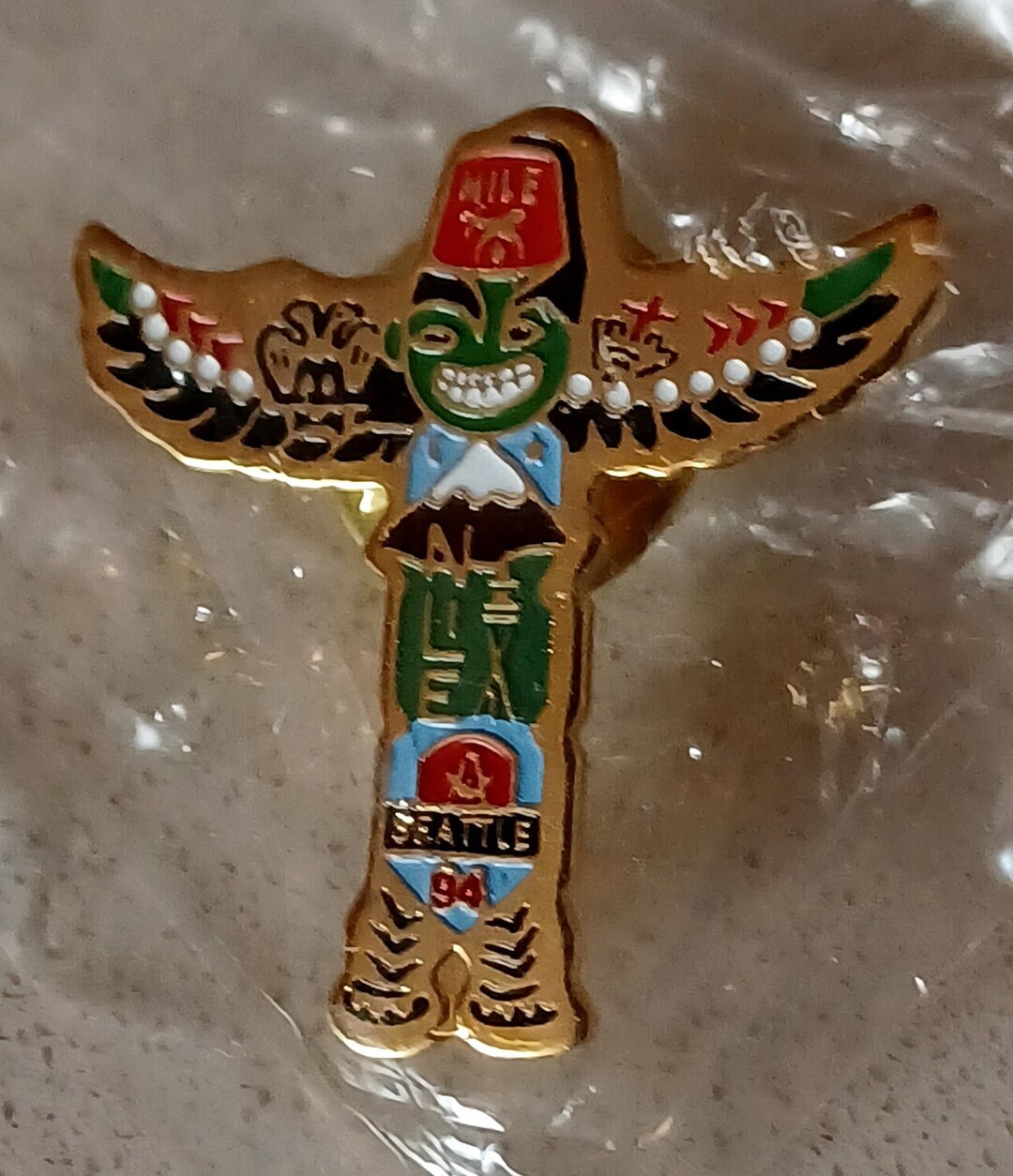 Vintage Shriner Fez Nile Seattle 94 Masonic Totem Lapel Hat Tie Pin ...