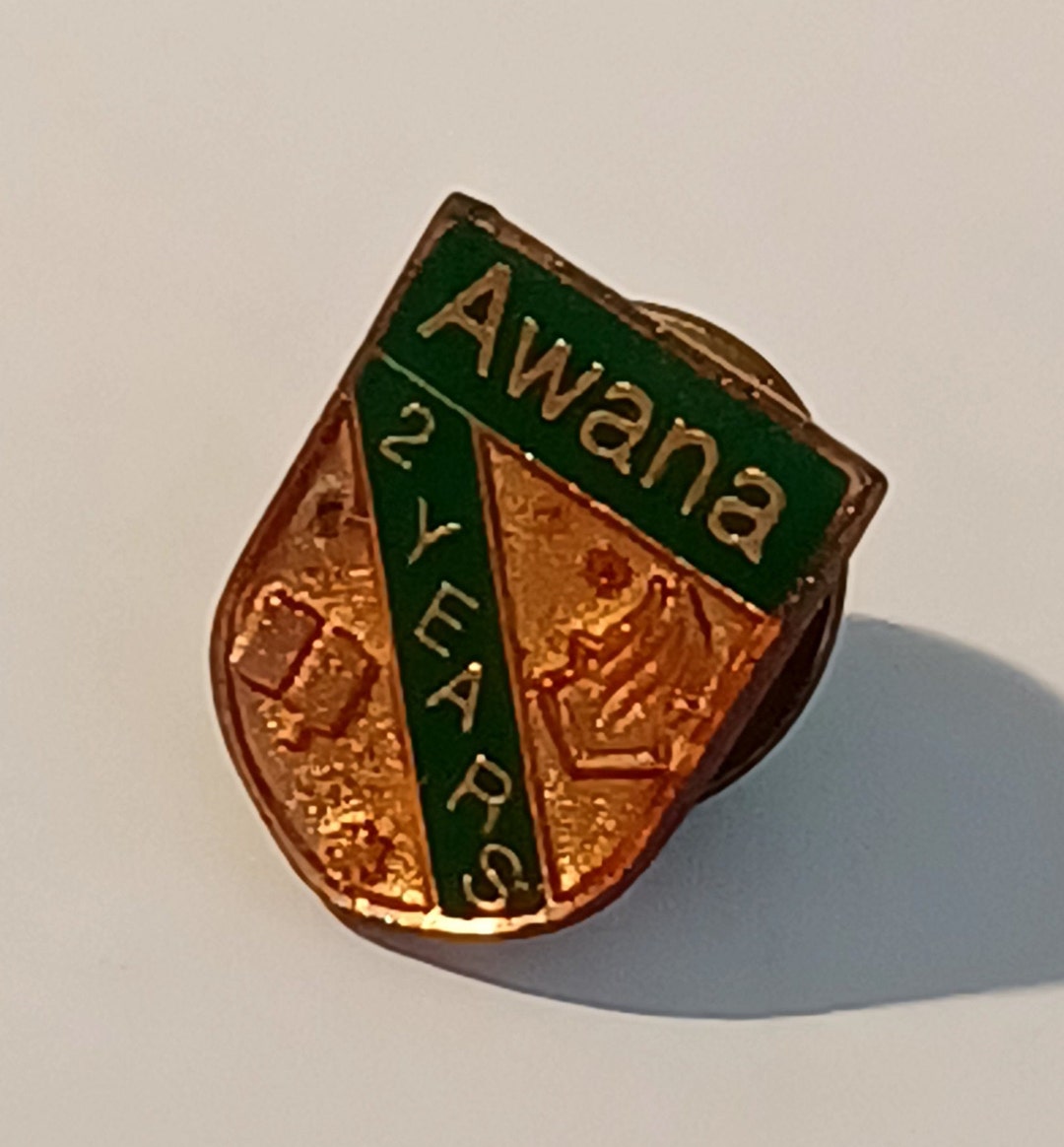 Awana 2 Year Award Religious Christian Lapel Hat Tie Pin Souvenir 1737 ...