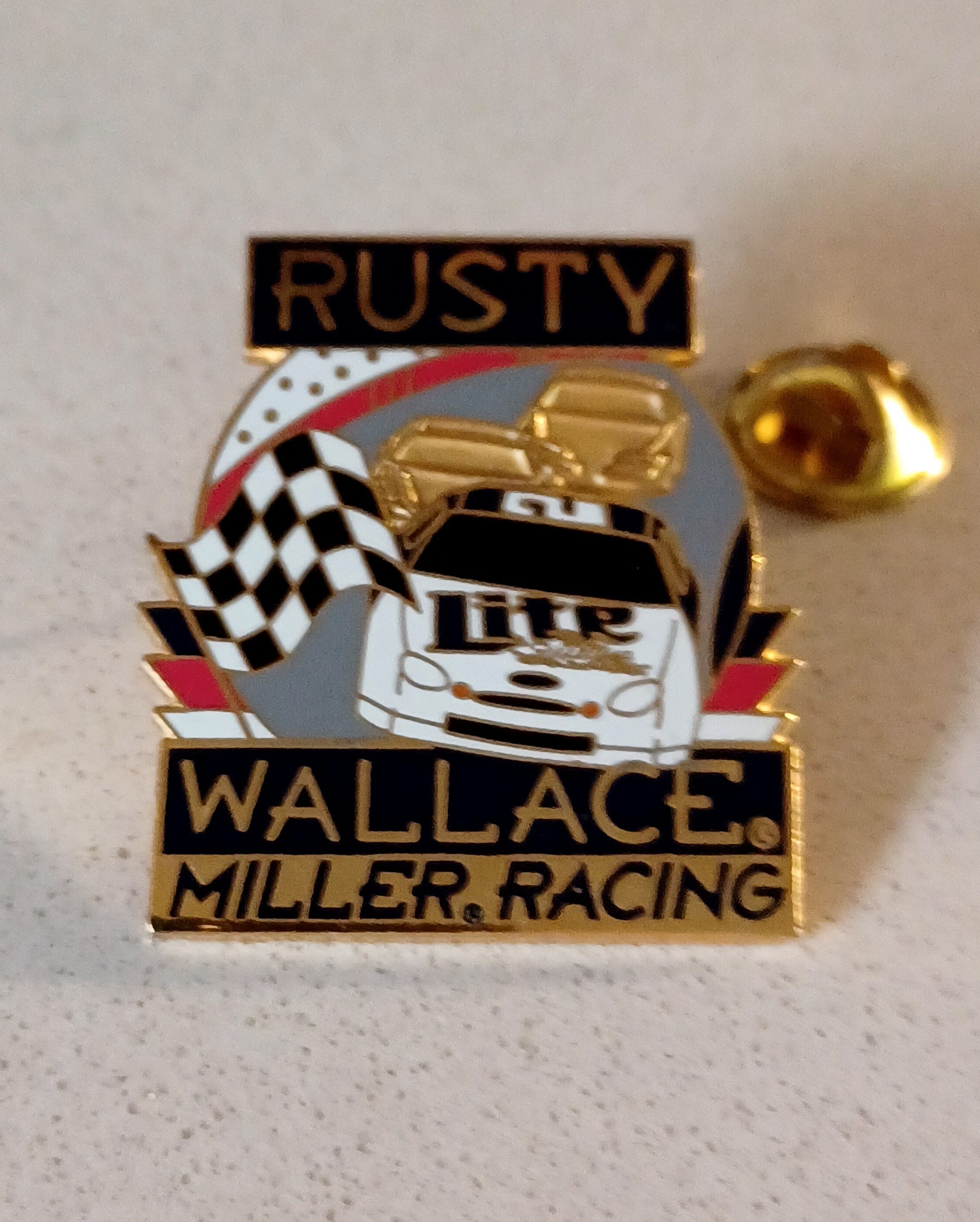 Vintage Rusty Wallace #2 Nascar Miller Lite Racing Race Car Lapel Hat ...