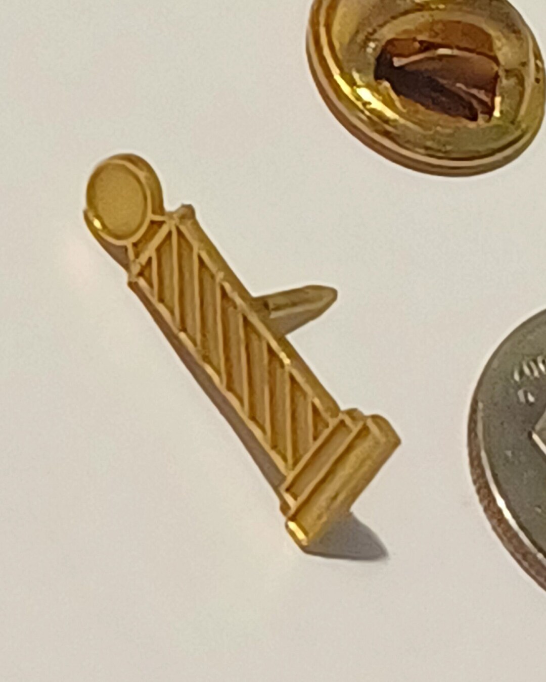 Barber Pole Gold Tone Lapel Hat Tie Pin Souvenir 0470 - Etsy
