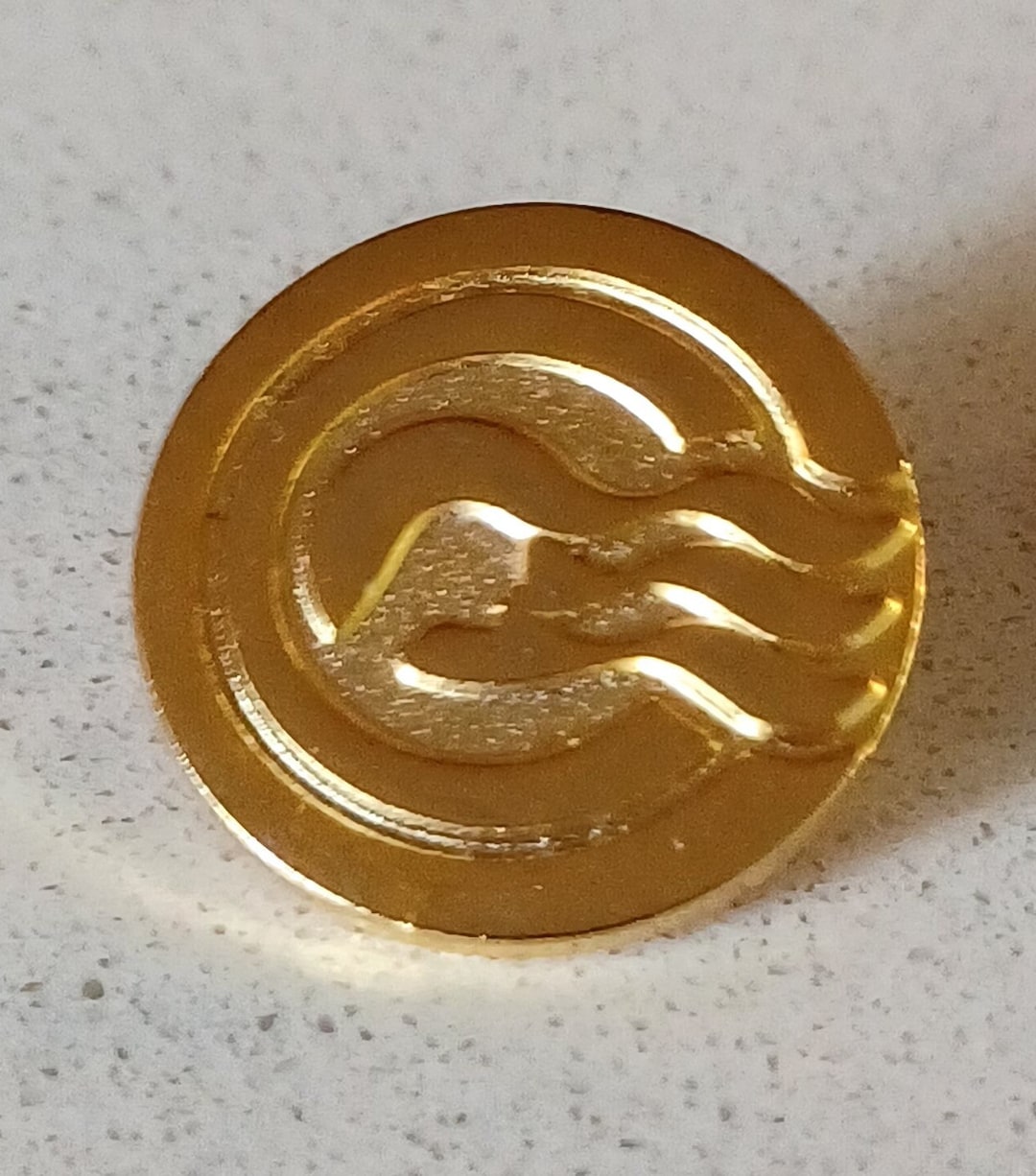 Vintage Princess Cruise Captain's Circle Gold Tone Lapel Hat Tie Pin ...