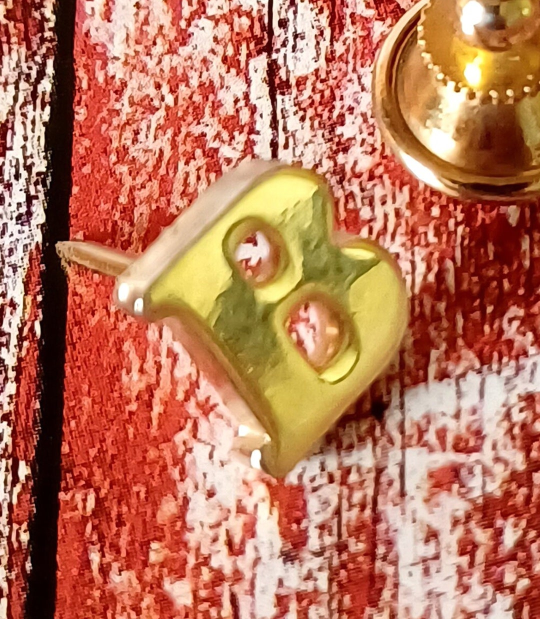 Vintage Avon Initial Letter B Gold Tone Lapel Hat Tie Pin Souvenir 1575 ...