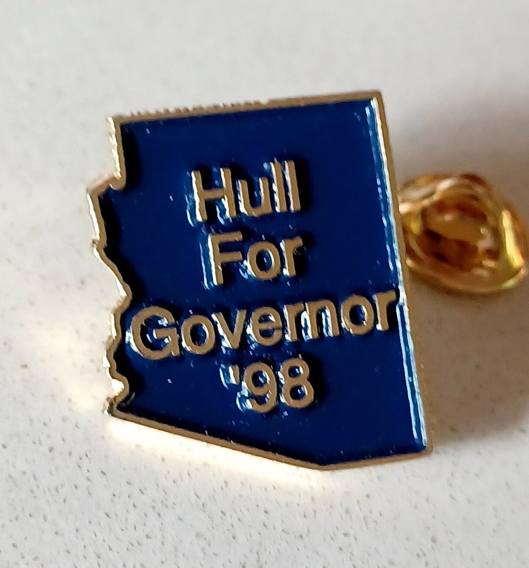 Vintage Hull for Governor '98 Arizona Political Lapel Hat Tie Pin ...