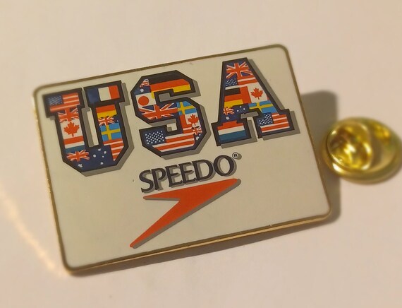 Atlanta 1996 USA Olympics Swimming Flags Speedo Spons… - Gem