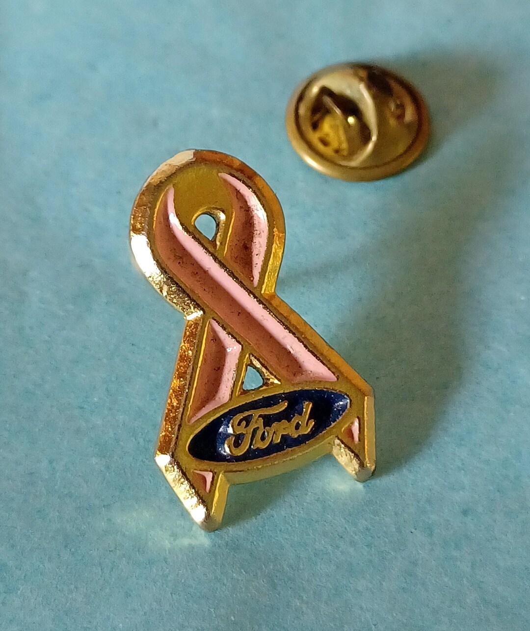 Ford Motor Pink Ribbon Breast Cancer Awareness Lapel Hat Tie Pin ...