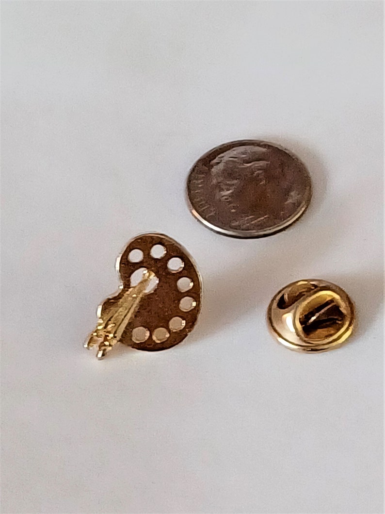 Painters Palette Brushes Artist Gold Tone Lapel Hat Tie Pin - Etsy