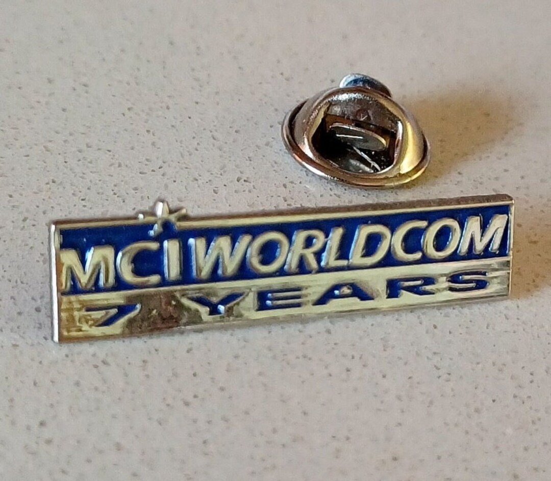 Vintage MCI Worldcom 7 Year Employee Award Lapel Hat Tie Pin Souvenir ...