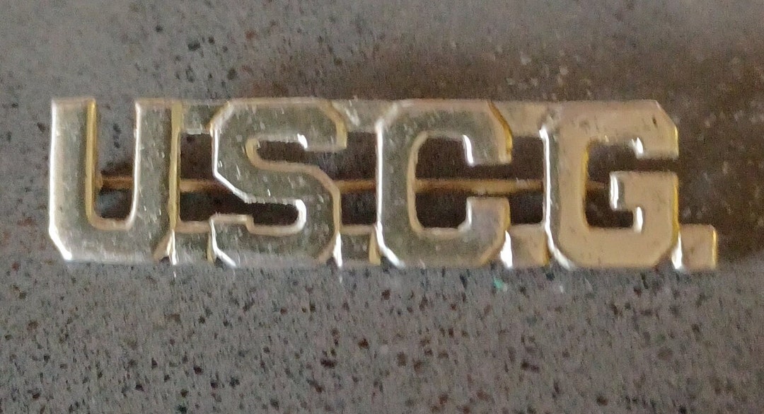 Vintage USCG United States Coast Guard Sterling Silver Bar Lapel Hat ...