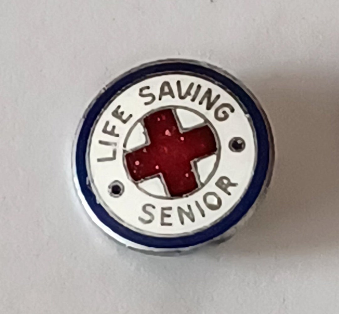 Life Saving Senior American Red Cross ARC Lapel Hat Tie Pin Souvenir ...