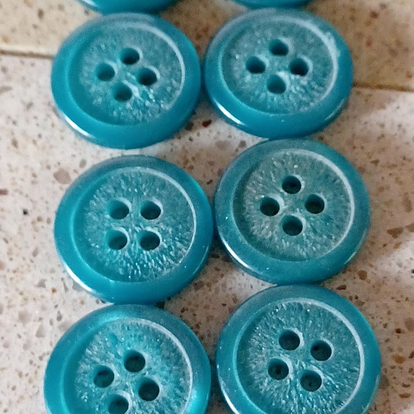Teal Buttons - Etsy