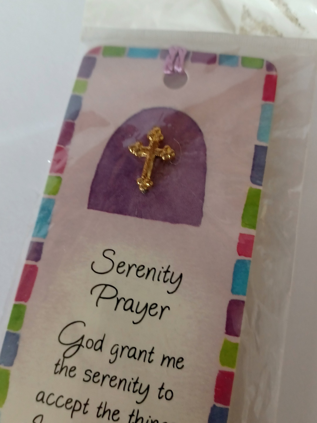 Serenity Prayer Autom Cross Bookmark Tassel Lapel Hat Tie Pin Souvenir ...