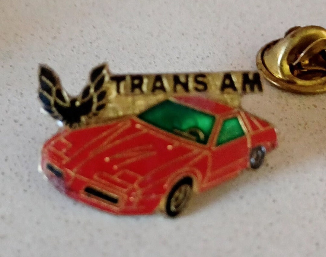 Vintage Red Trans Am Pontiac Firebird Muscle Car Lapel Hat Tie Pin ...