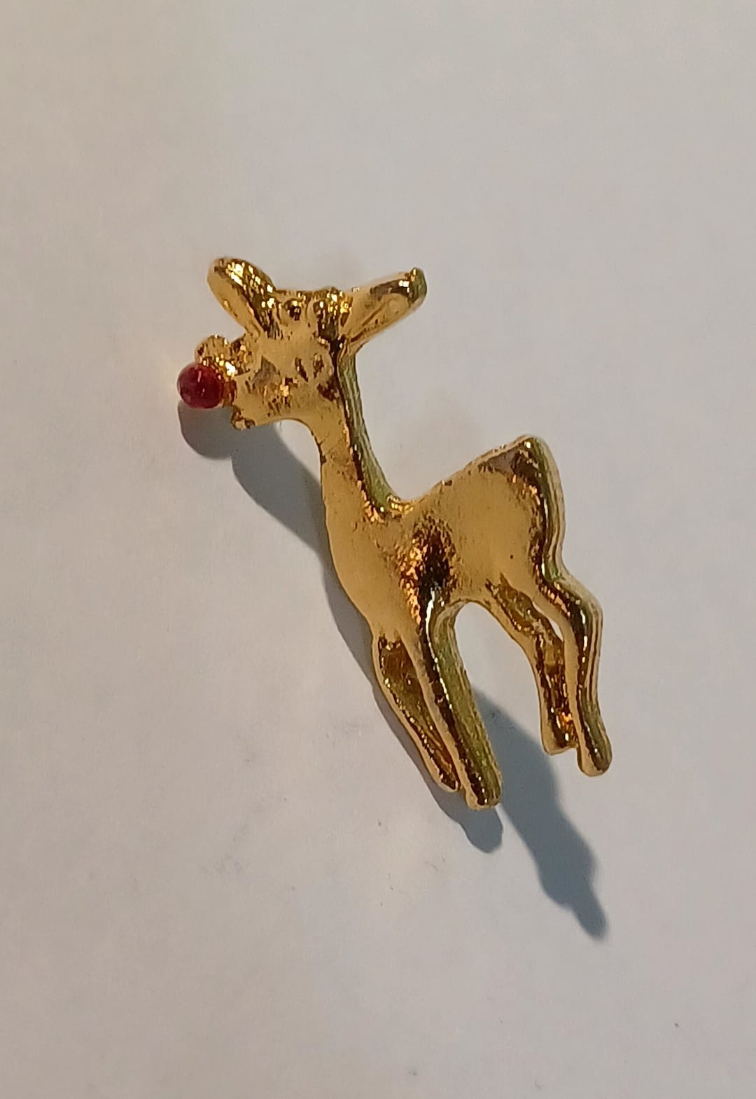 Rudolph Red Nosed Reindeer Harriet Carter Genuine Ruby 24k Gold EP ...