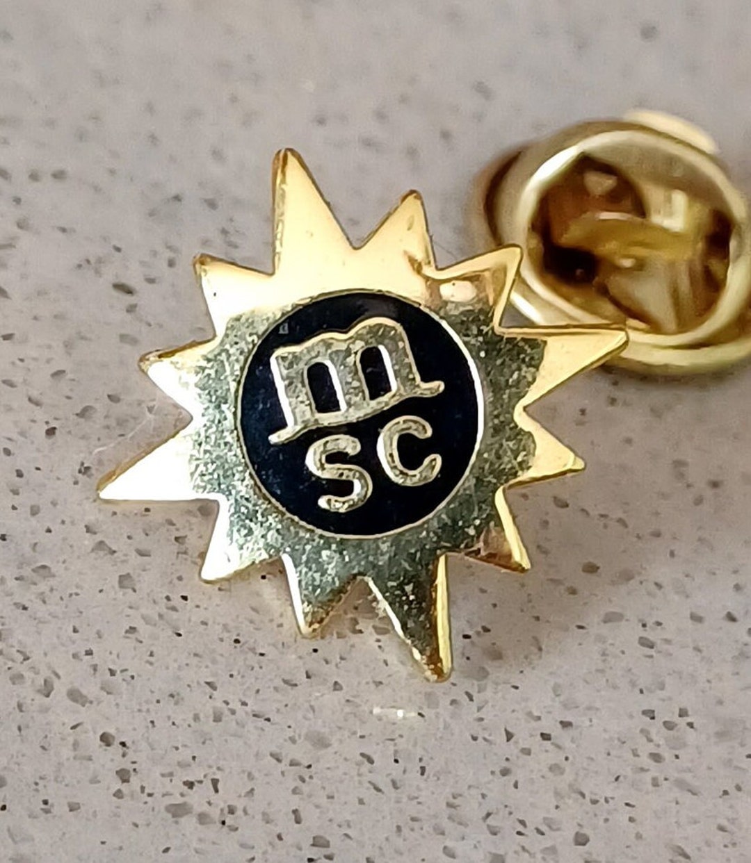 Vintage MSC Cruise Ship Boat Ocean Liner Voyagers Club Lapel Hat Tie ...