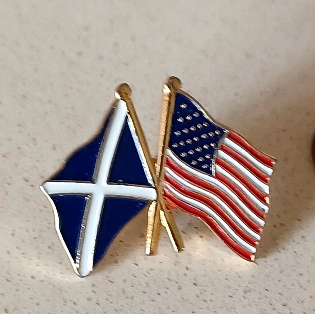 US United States Flag of Scotland St. Andrew's Cross Saltire Crossed ...