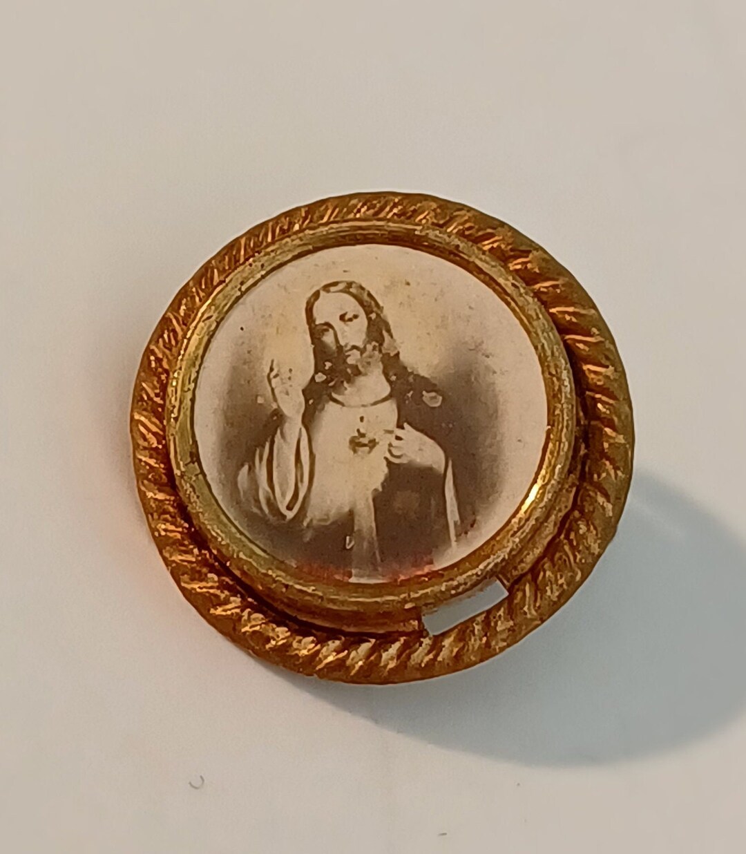 Antique Late 1800s Germany Religious Icon Jesus Pin 0702 - Etsy