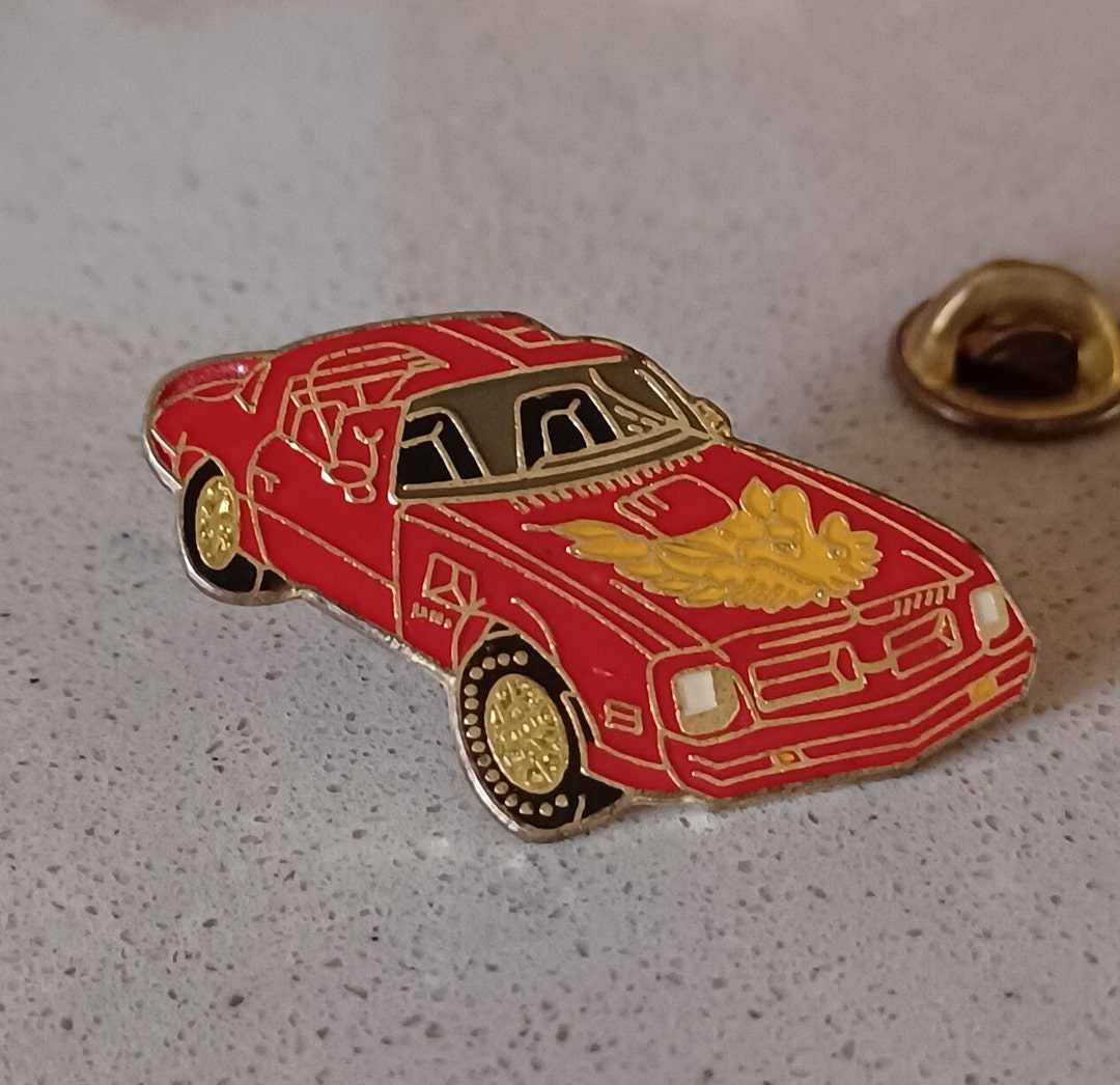 Vintage Red Trans Am Pontiac Firebird Muscle Car Lapel Hat Tie Pin ...