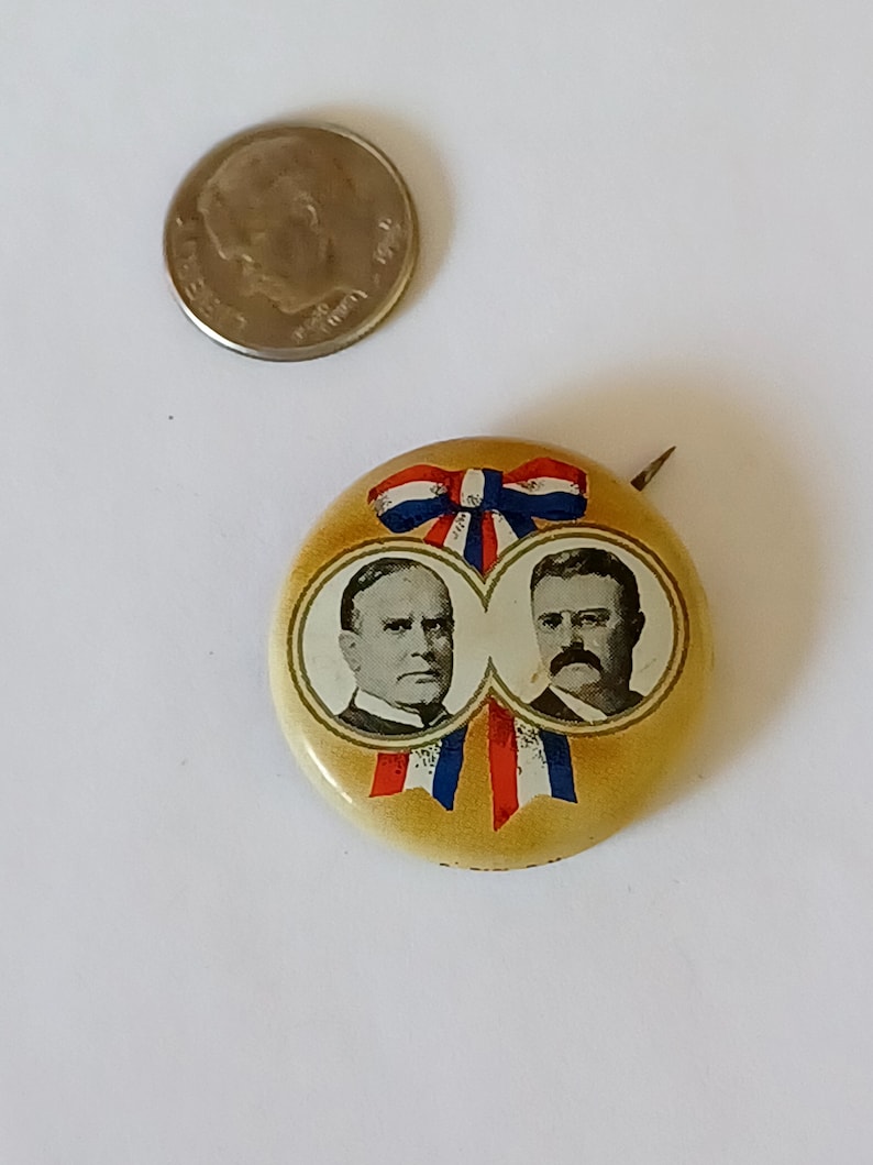 Mckinley Roosevelt 1900 Reproduction 1972 Campaign Button - Etsy