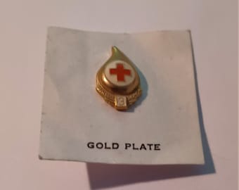 Red Cross Lapel Pin | Etsy