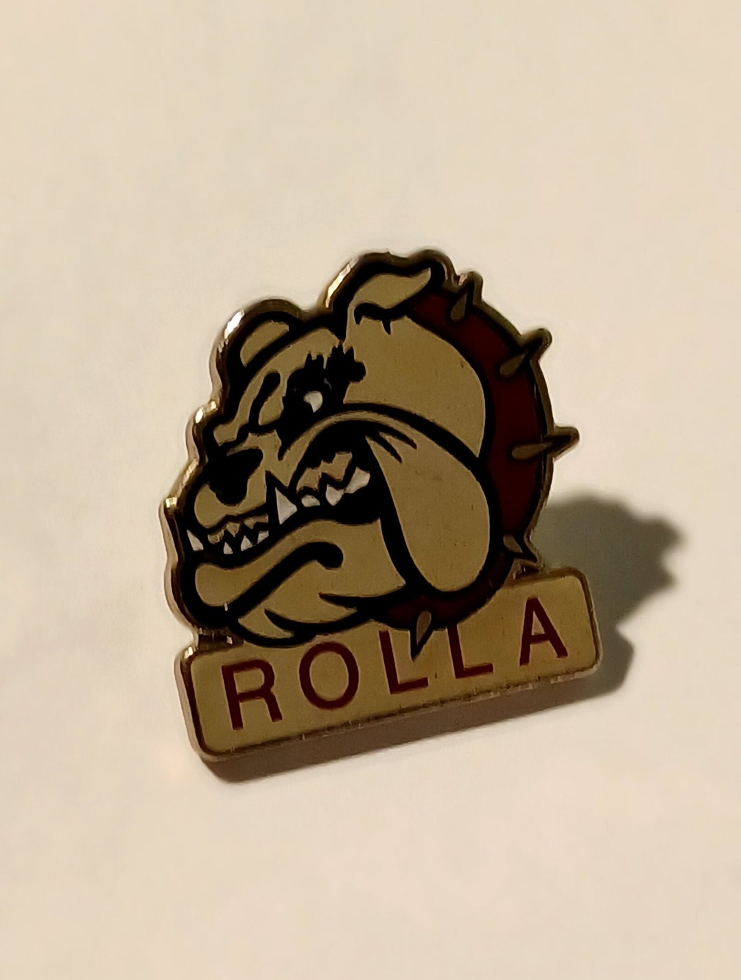 Rolla Senior High School Mascot Bulldog Maroon Silver Missouri Lapel ...