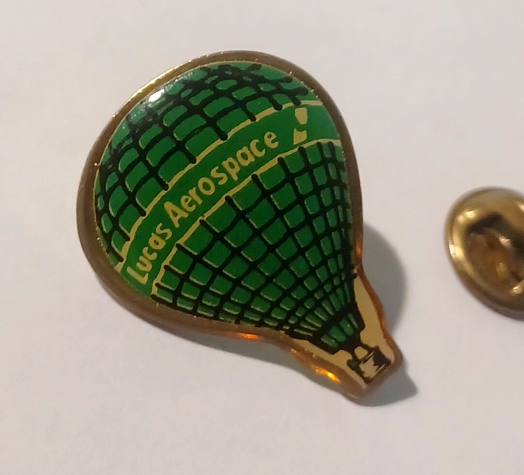 Vintage Lucas Aerospace Hot Air Balloon Gold Tone Lapel Hat Tie Pin ...