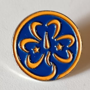 Vintage Girl Scouts World Trefoil Blue Orange Uniform Scouting Symbols ...