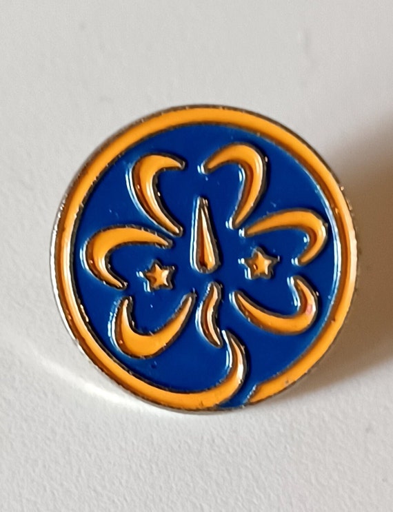 Vintage Girl Scouts World Trefoil Blue Orange Uniform… - Gem