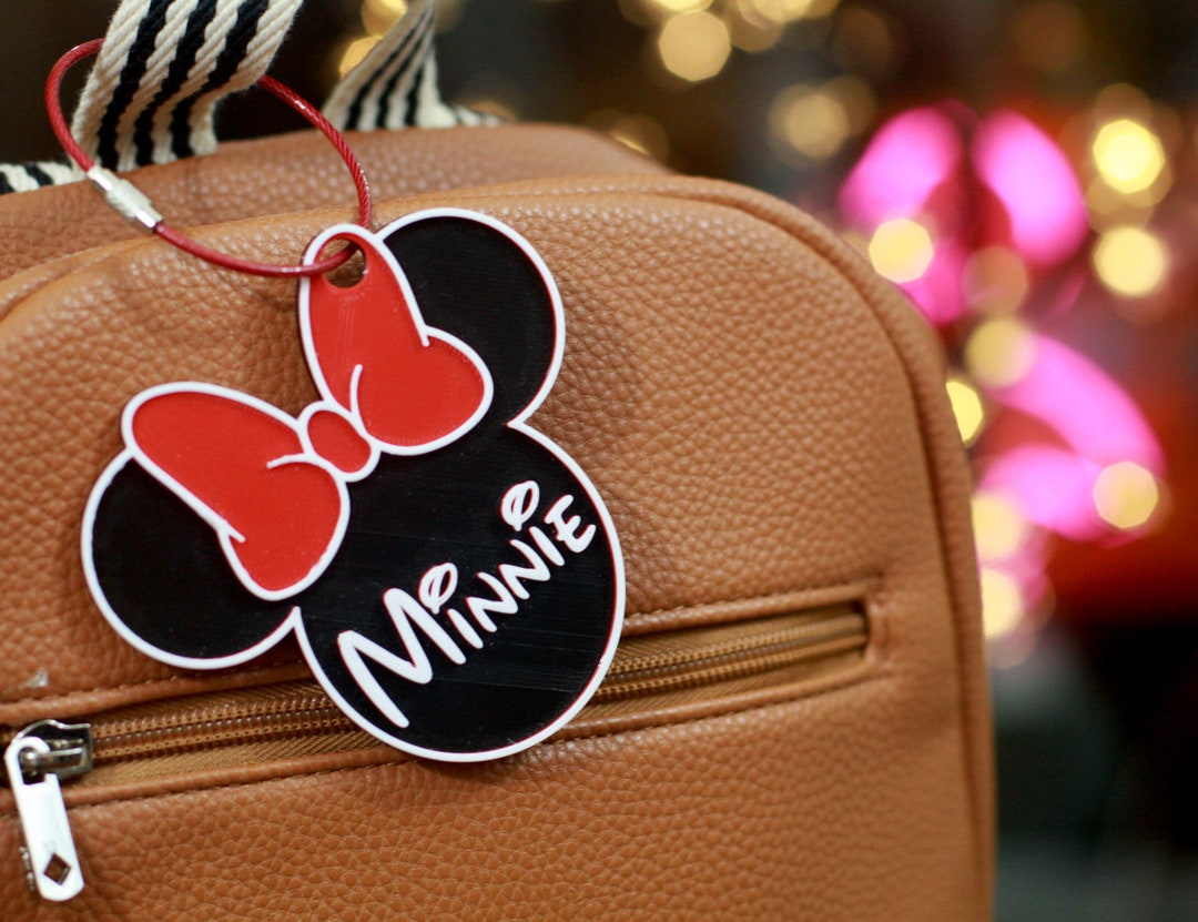 Minnie Mouse Inspired Luggage Tag Personalized With Your Name or Phrase ...
