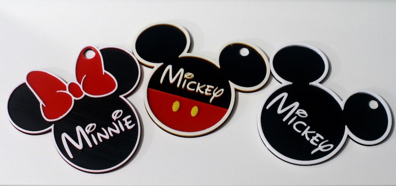 Mickey Mouse Inspired Luggage Tag Personalized With Your Name or Phrase ...
